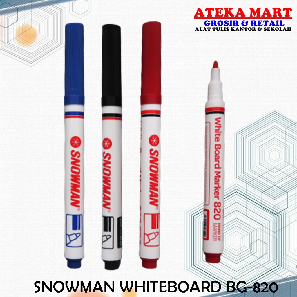 Jual [PCS] SNOWMAN WHITEBOARD MARKER BG-820 | Shopee Indonesia
