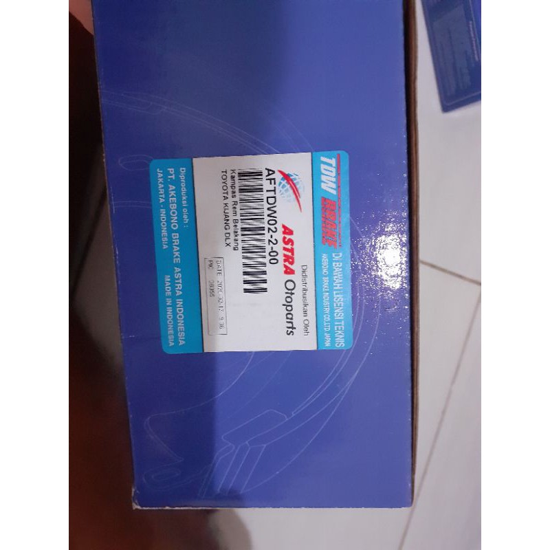 Jual Brakeshoe/Kampas rem belakang Kijang Super/Kotak Original TDW 100% ...