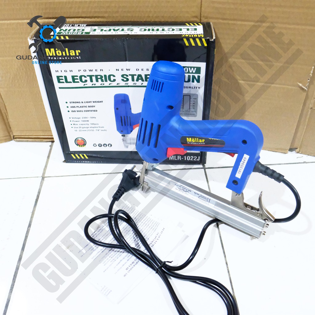 Jual (MOLLAR MLR-1022J LISTRIK) MESIN STAPLES PAKU TEMBAK LISTRIK ...