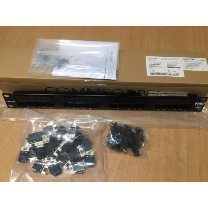Jual AMP Patch panel CAT6 24 port AMP / commscope 24port cat6 loaded ...