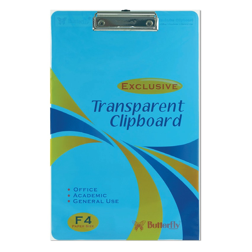 Jual Butterfly Clipboard F4 Transparent New (Polos) | Shopee Indonesia