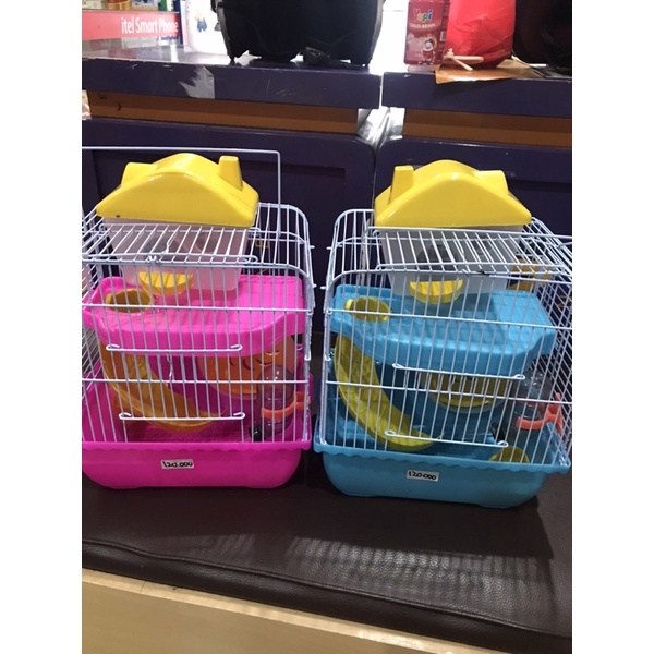 Jual KANDANG HAMSTER MEDIUM BERTINGKAT SUPER LENGKAP | Shopee Indonesia