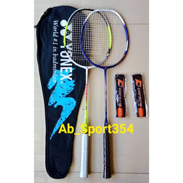 Jual Raket Badminton Paket Komplit isi 2 bonus tas & grip handuk ...