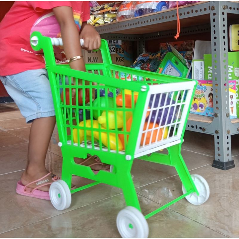 Jual Mainan Anak Troly Keranjang Buah & Sayur Besar Kereta Dorong ...