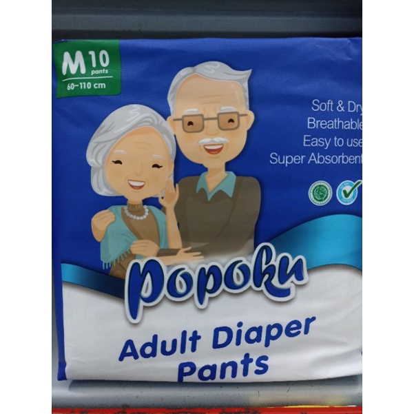 Jual POPOKU ADULT DIAPERS PANTS M10(CELANA) | Shopee Indonesia