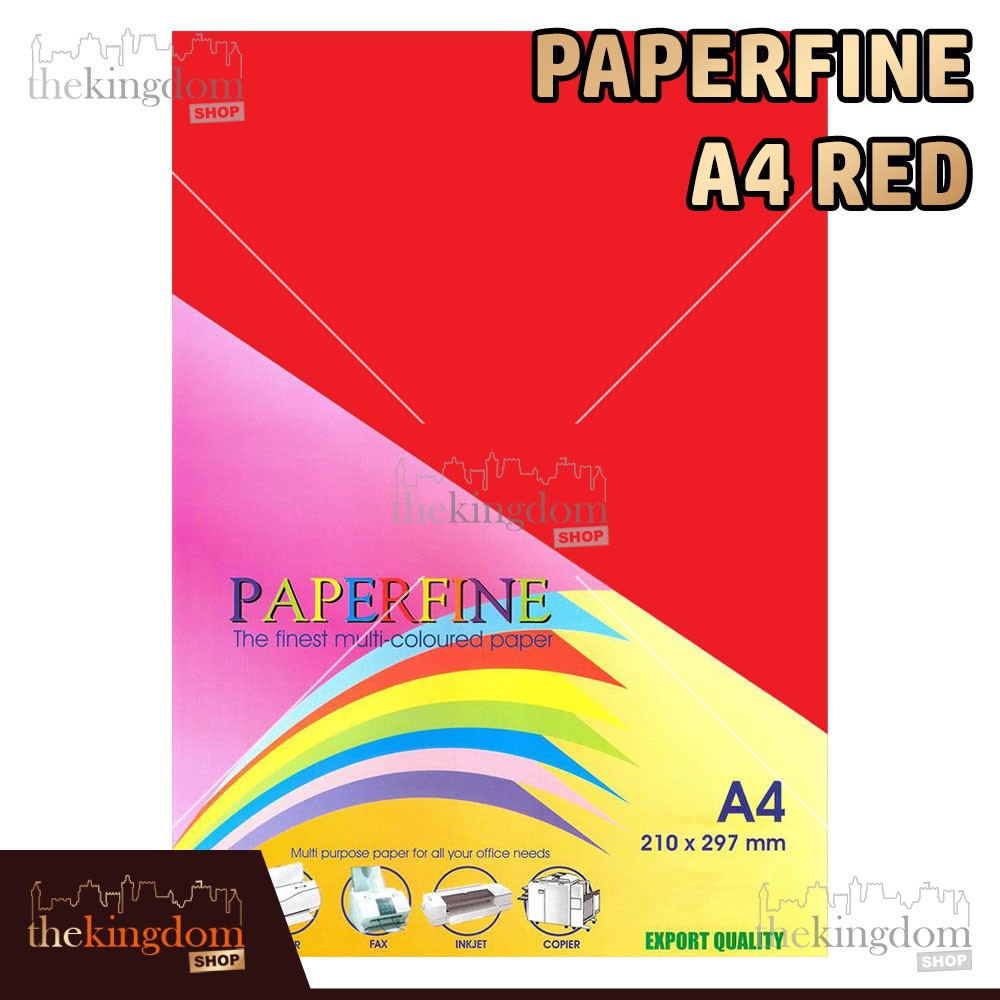 Jual Paperfine Kertas HVS Warna A4 Red Merah Isi 100 Lembar Kode Warna ...