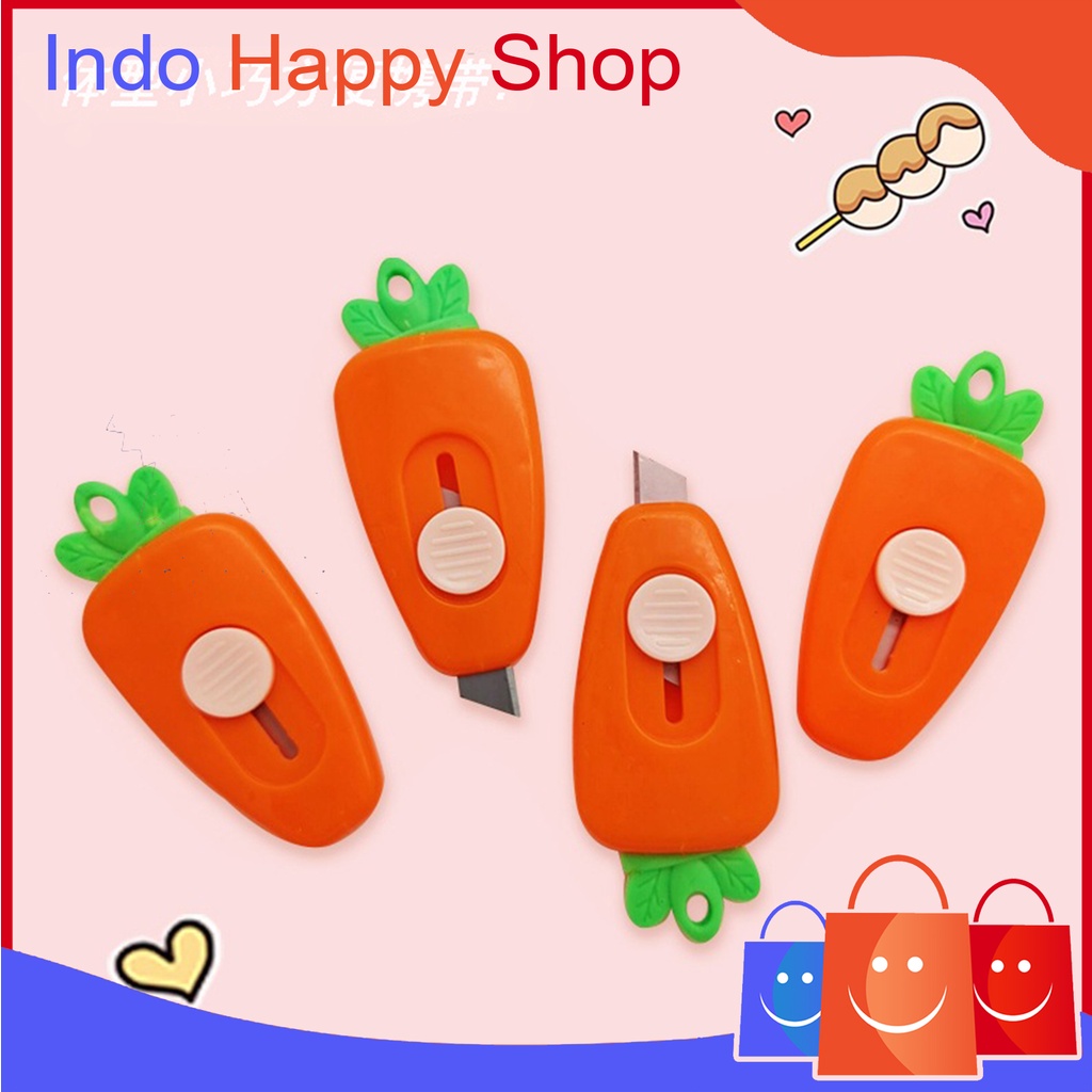 Jual Pisau Kecil Cutter Mini Karakter Wortel Cutter Travelling Portable ...