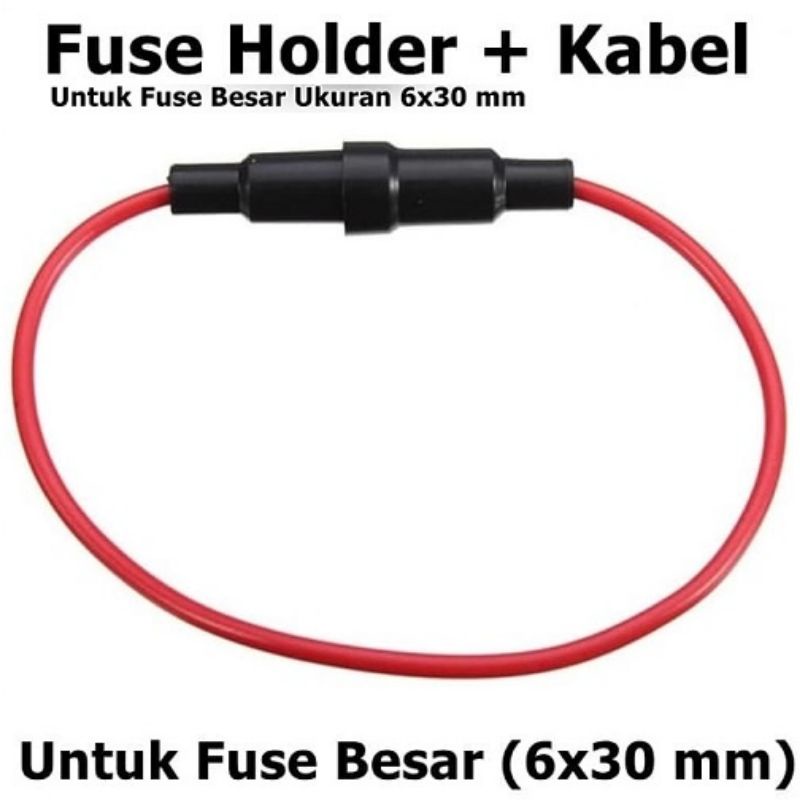 Jual Socket Fuse Kabel Holder Tabung Kaca Besar 6 x 30 mm Rumah Sekring ...