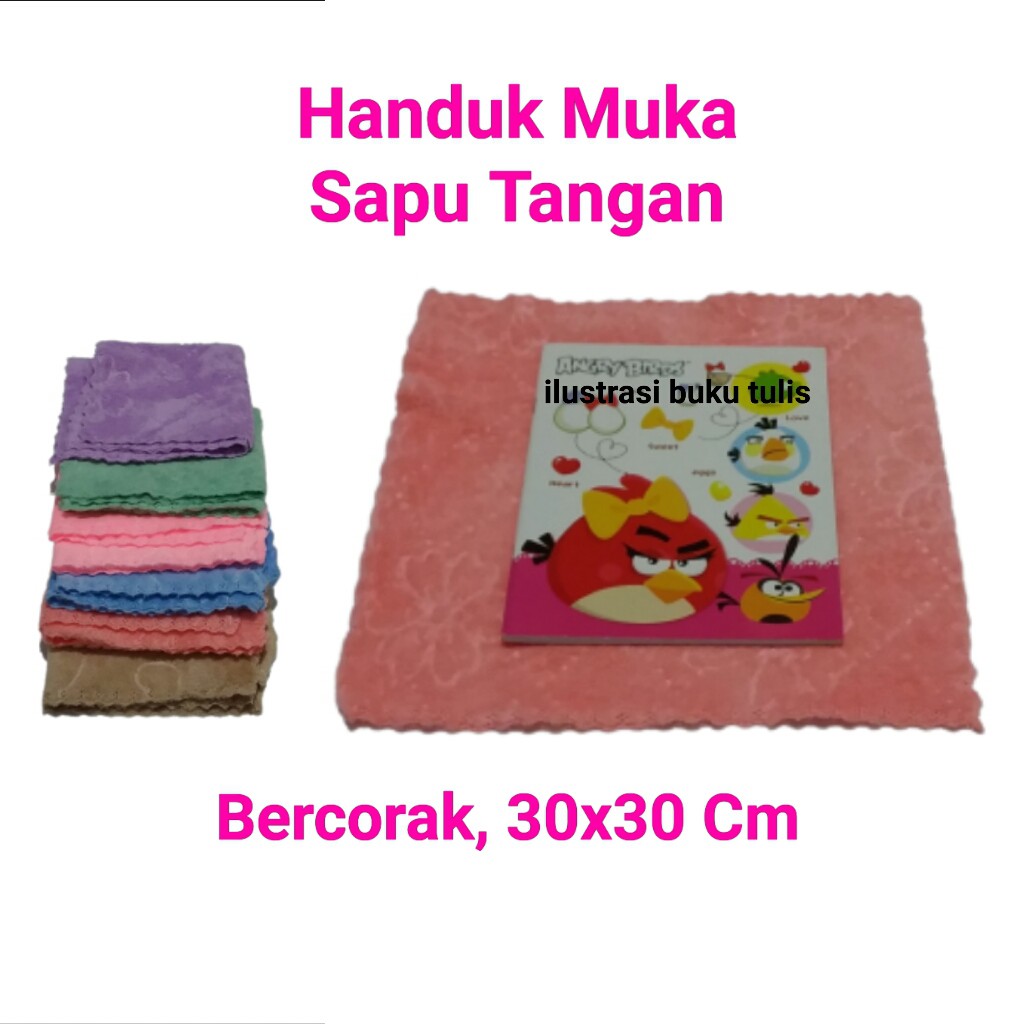 Jual Handuk Muka Sapu Tangan Corak 30x30 Cm | Shopee Indonesia
