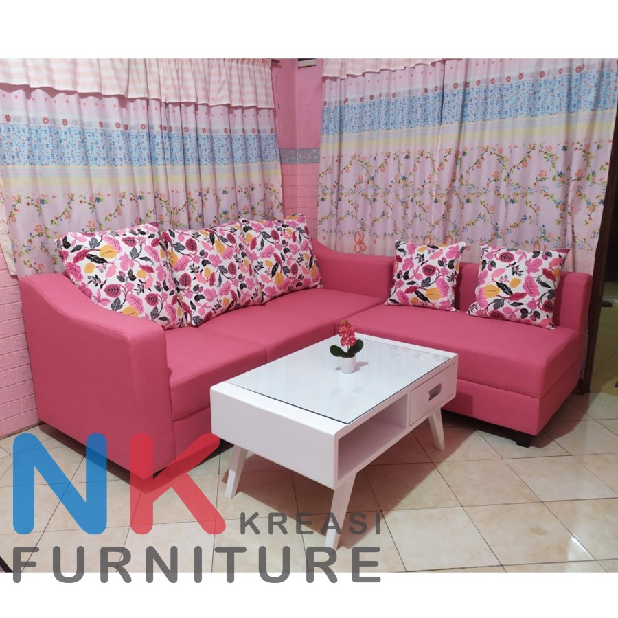 Jual Sofa set Kursi Ruang Tamu minimalis + Meja Retro Putih | Shopee ...