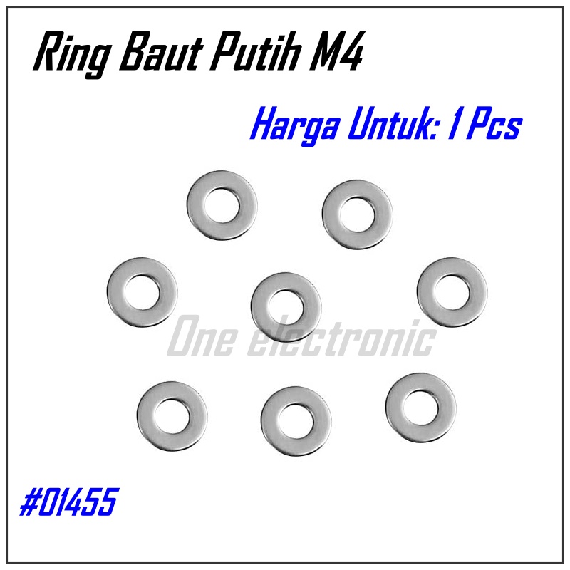 Jual 10 Pcs Baut Ring M4 Ring Washer Plat Bulat Putih Lubang Skrup Baut ...