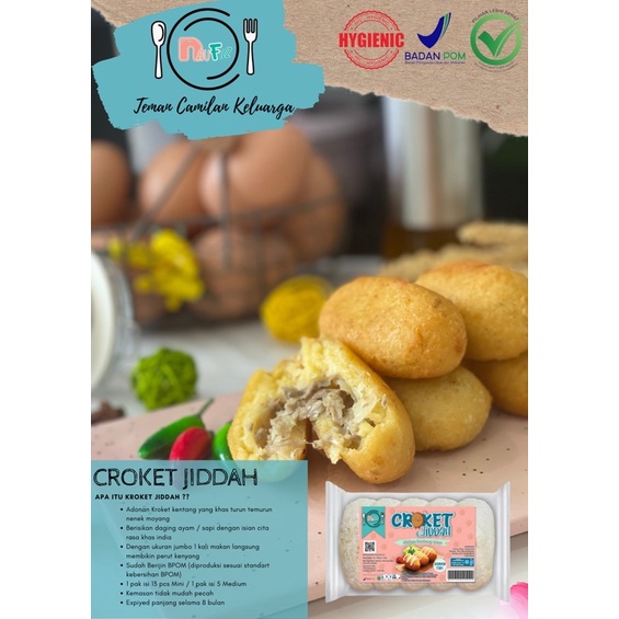 Jual Naufizz Croket Jiddah kroket kentang khas arab Ampel 6pcs | Shopee ...