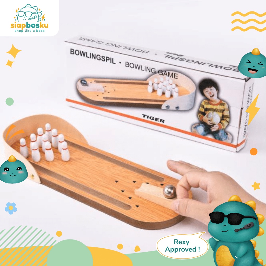 Jual MAINAN BOWLING ANAK KAYU MEJA MINI WOODEN BOWLING GAME / BOWLING ...