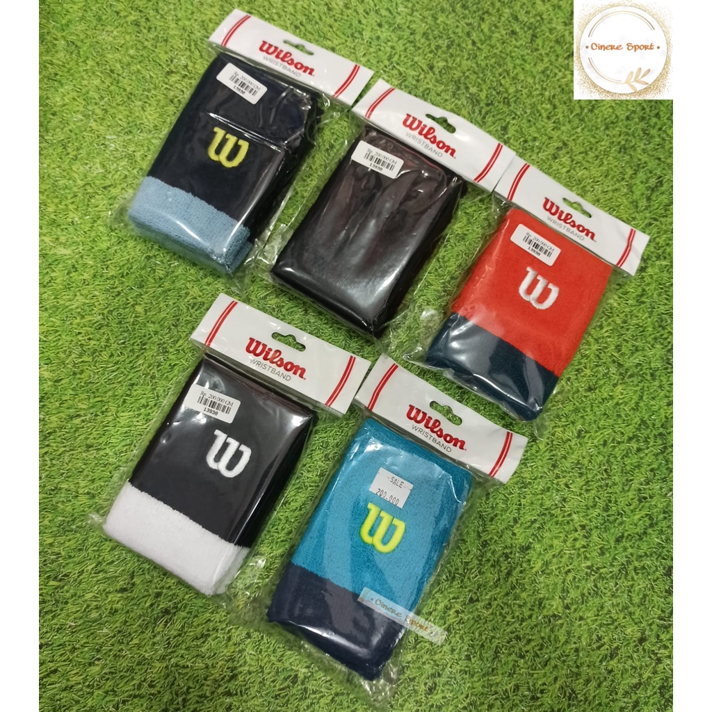 Jual Wristband Wilson Extra Wide isi 2 ( Gelang Kain Handuk ) | Shopee ...