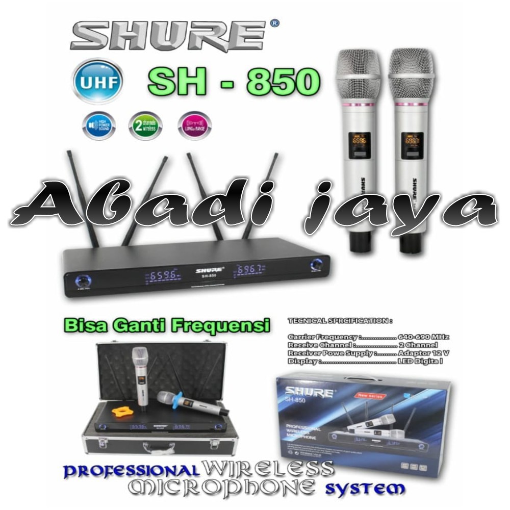 Jual MIC WIRELESS SHURE SH850 HANDHELD SHURE SH 850 KOPER | Shopee Indonesia