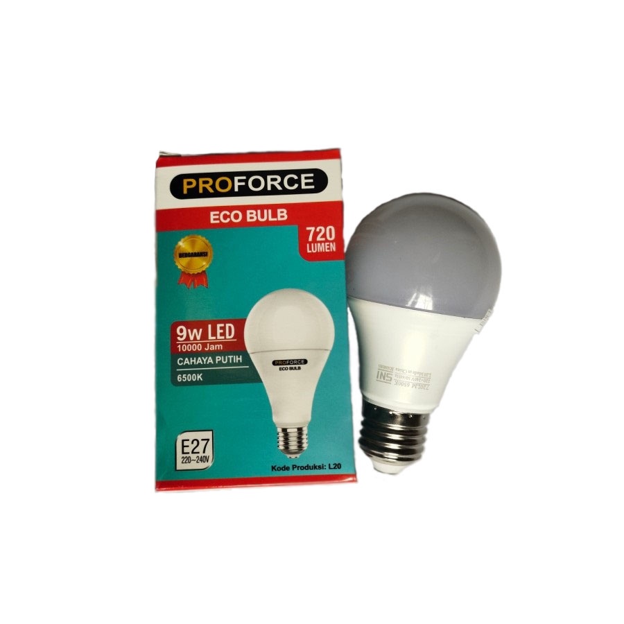 Jual Proforce Eco Bulb 9 Watt Lampu Bohlam Led Putih - Sni | Shopee ...