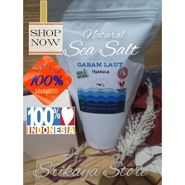 Jual sea salt/garam laut natural/garam laut TEJAKULA. BERAT 250GRAM ...