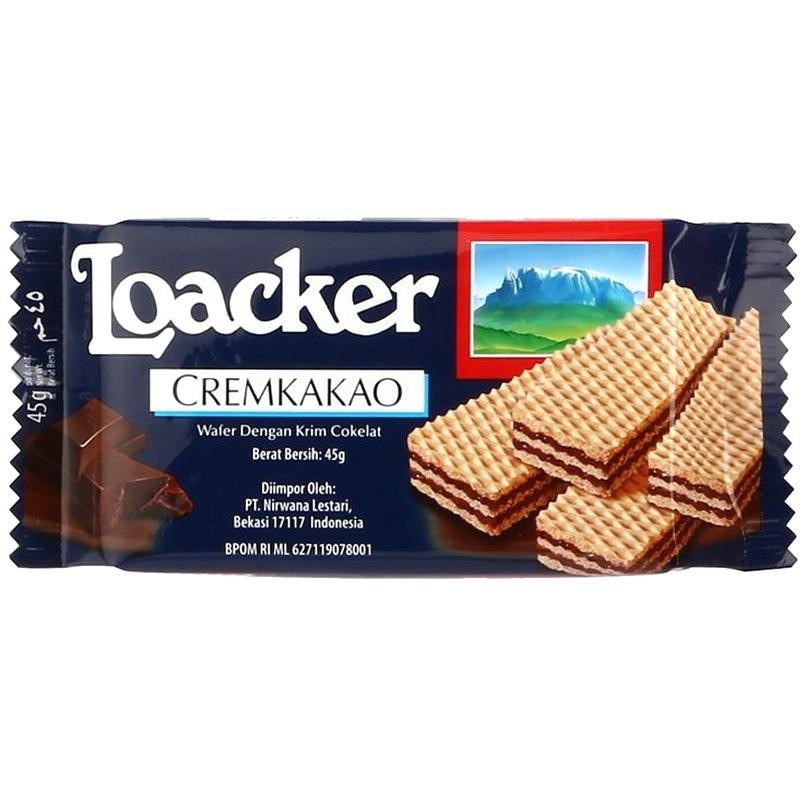 Jual Loacker Cream Kakao Wafer Cokelat 45g | Shopee Indonesia