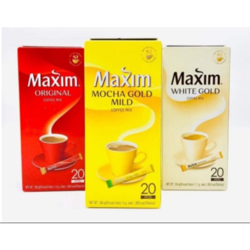 Jual Maxim Coffee Mix ( Original, Mocha, & White ) | Shopee Indonesia