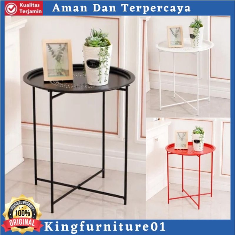 Jual Soleil Meja Teras Besi 46 cm Dengan Tray/meja besi | Shopee Indonesia