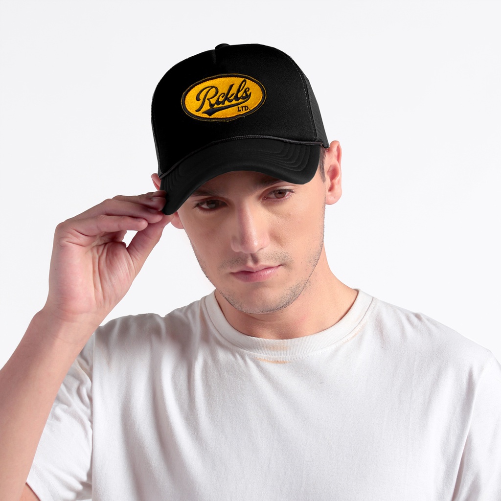 Jual RCKLS. Topi Jaring Pria Distro Original/ Trucker Hat Black white ...