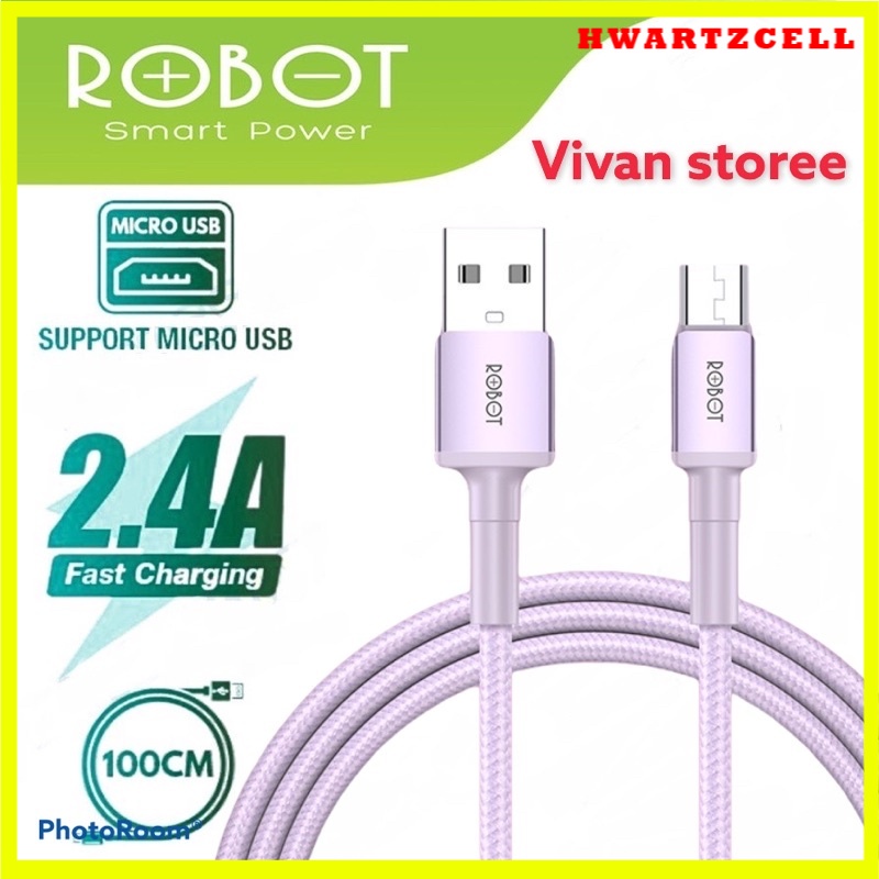 Jual ROBOT Kabel Data RSM100 Data Cable Android Micro USB 1M Colorful ...