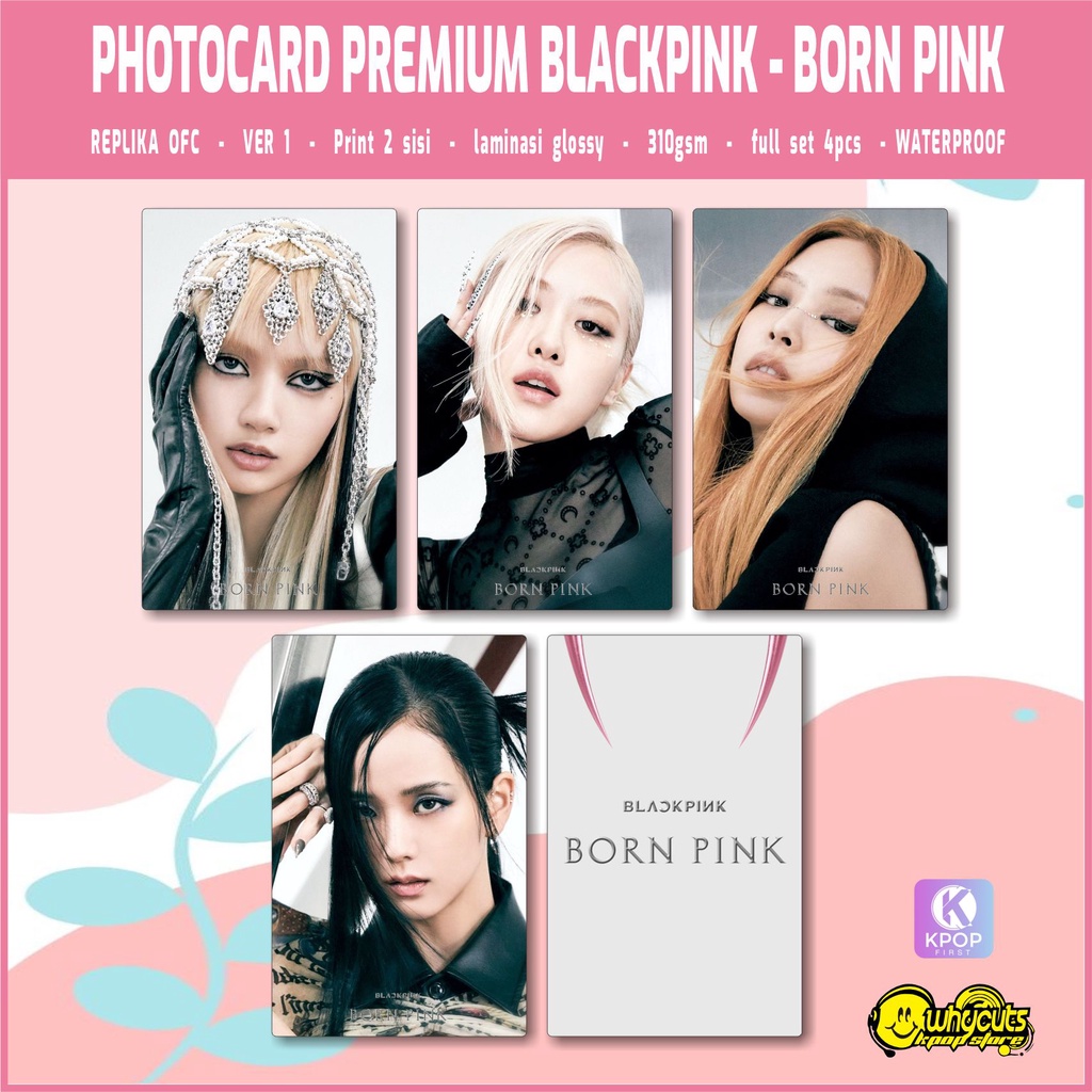 Jual PHOTOCARD SET PC KPOP UNOFFICIAL BLACKPINK "PINK VENOM" / PRINT 2 SISI / GLOSSY / 4 PCS ...