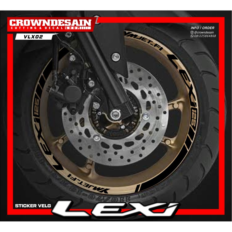 Jual List Velg Sticker Motor Lexi Gold edition Hitam VLX02 B1 | Shopee ...