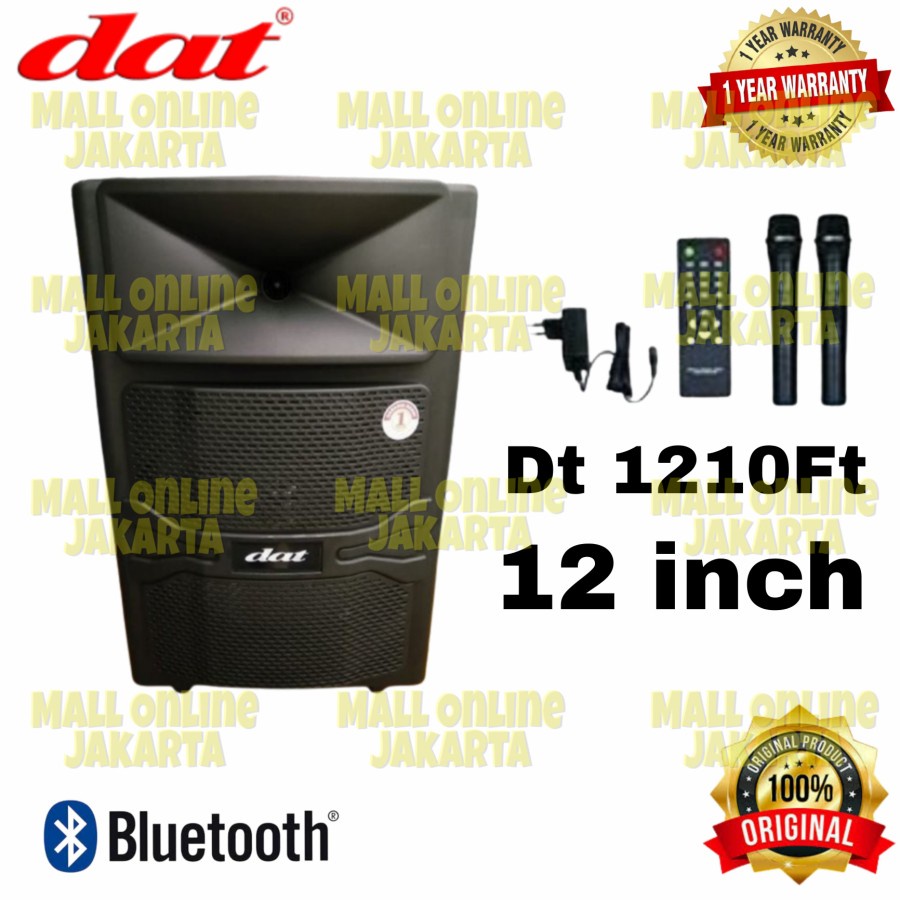 Jual Speaker Portable DAT DT1210 Aktif Bluetooth DT 1210FT Aktive Portabel | Shopee Indonesia