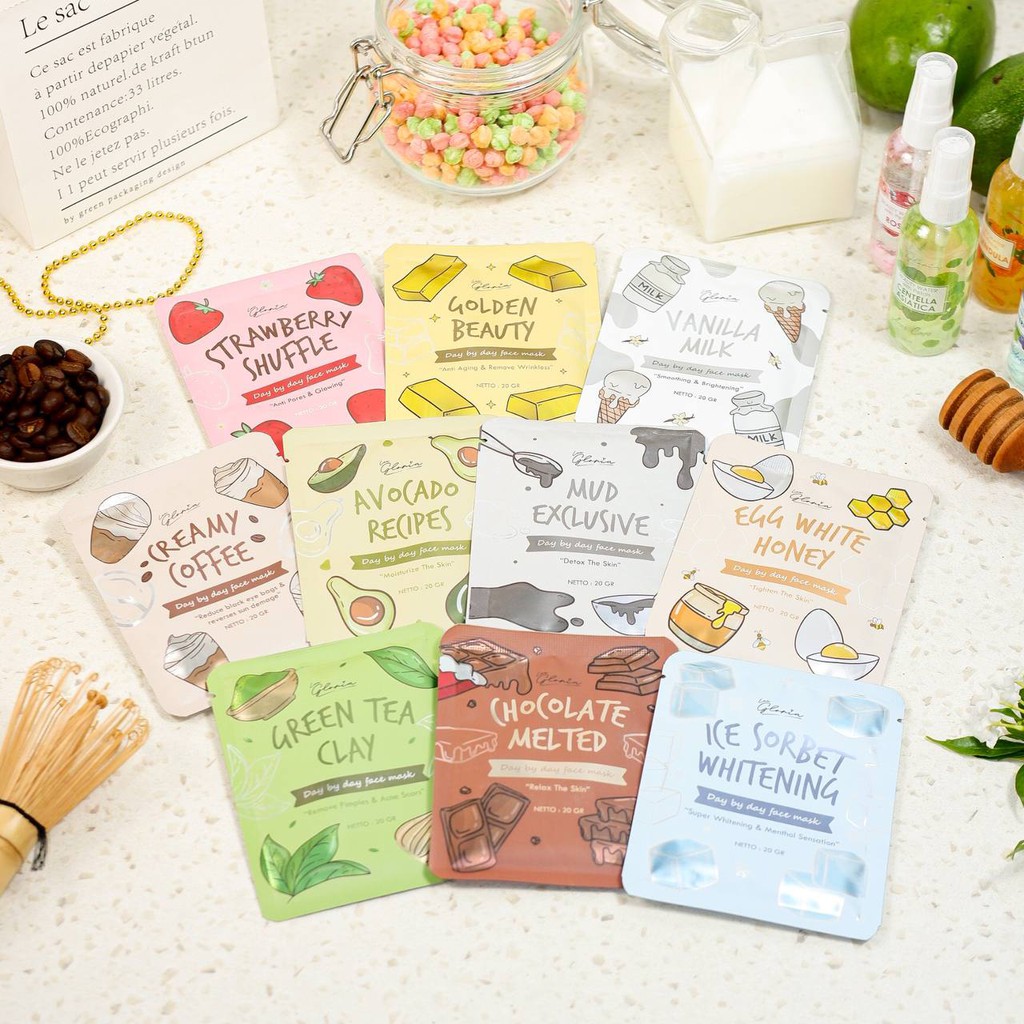 Jual [KEMASAN BARU] MASKER BUBUK BY LEA GLORIA MASKER WAJAH MASKERBYLEA 20 GRAM BPOM | Shopee ...