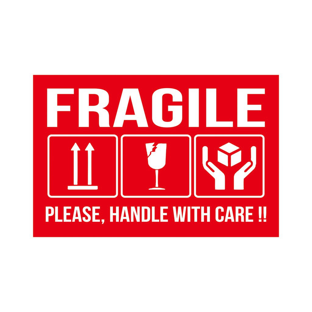 Jual Sticker Stiker Label fragile Bahan Vinyl Anti Air | Shopee Indonesia