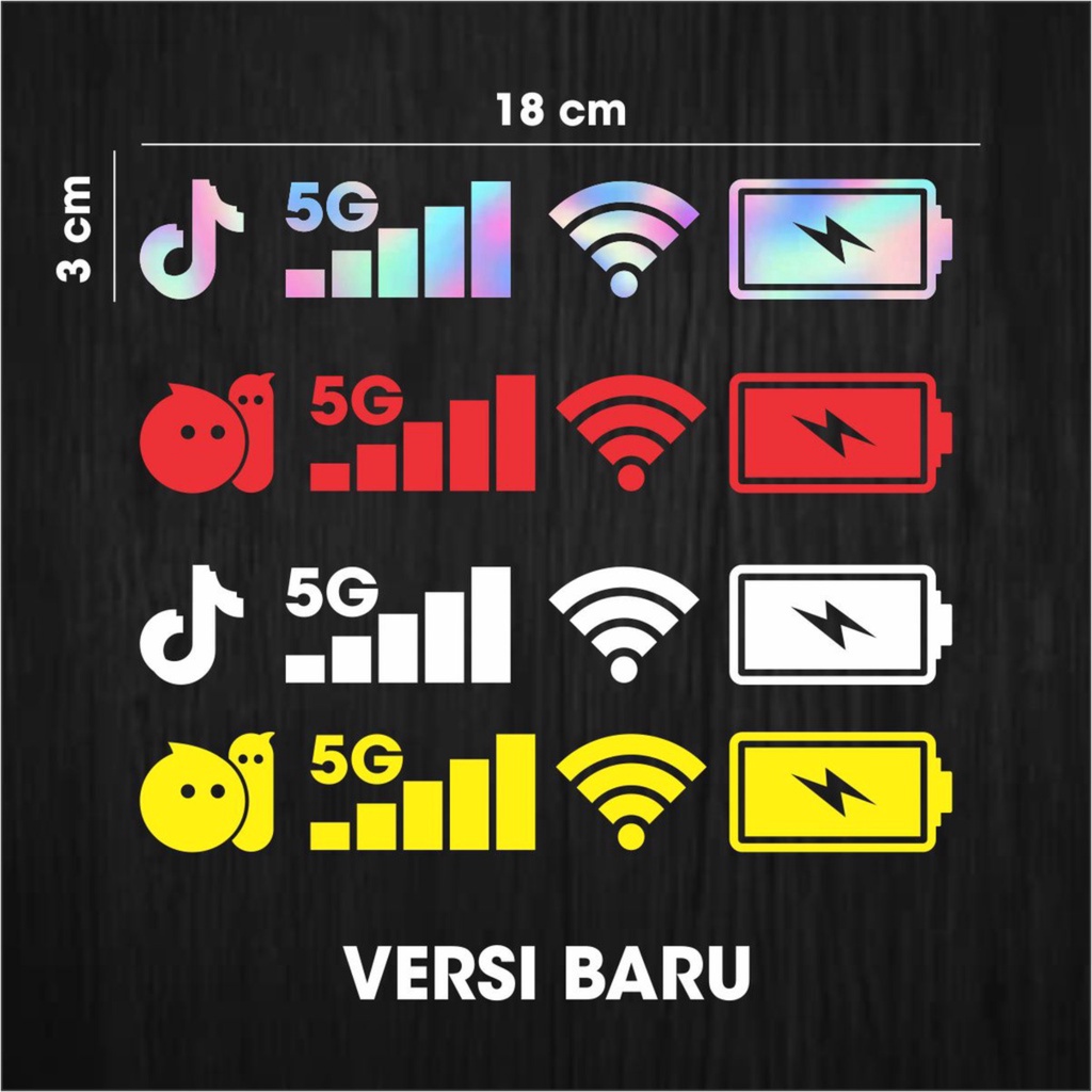 Jual Stiker Viral Baterai Wifi Sinyal HP Phone Viral Cutting Sticker ...
