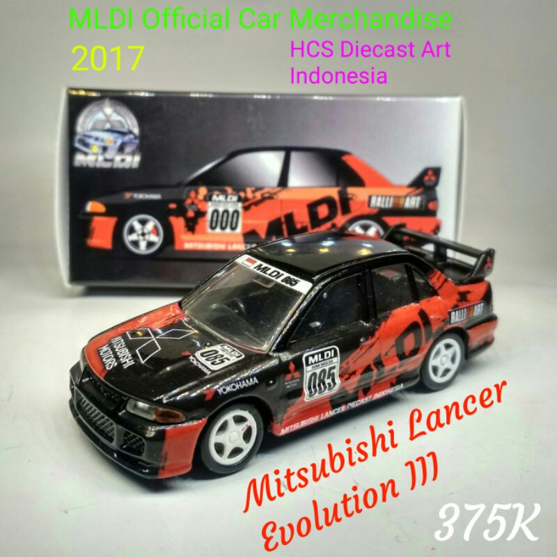 Jual Diecast Tomica Mitsubishi Lancer GSR Evolution 3 Custom MLDI ...