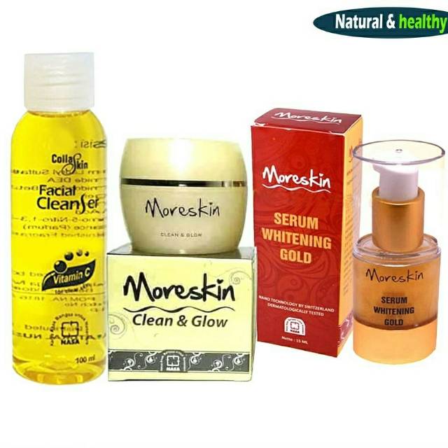 Jual Paket Glowing Moreskin Clean and glow - Moreskin Serum Gold ...