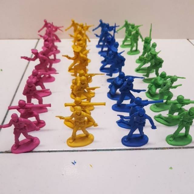 Jual Mainan figur tentara 5 pcs 5 posisi skala 1/50 jadul 90an | Shopee Indonesia