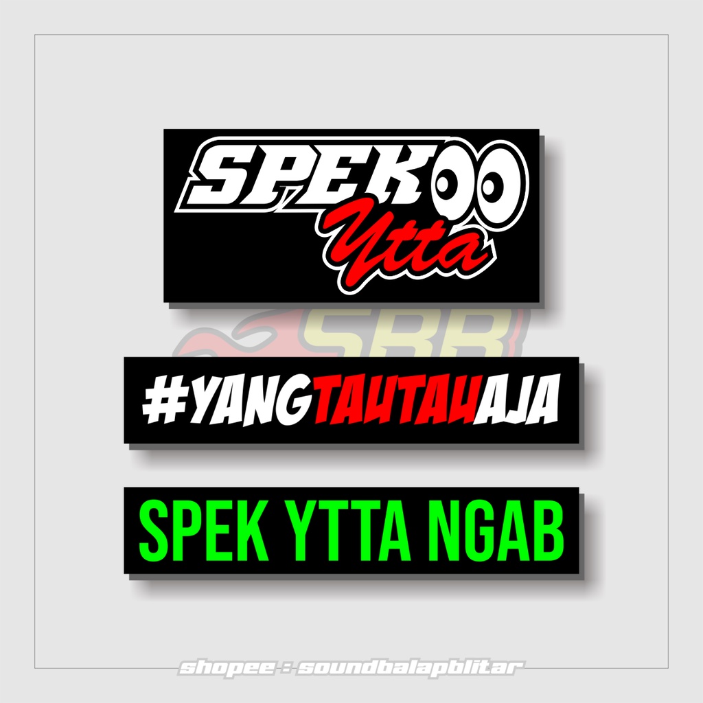 Jual Stiker Spek YTTA Ngab Stiker Motor Racing ( Bijian ) Anti Air ...