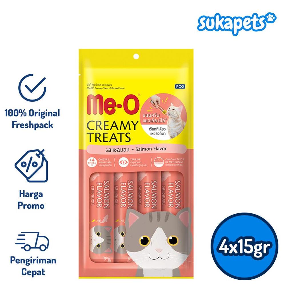 Jual Meo Creamy Treats Snack Kucing Salmon Flavor 4X15Gr | Shopee Indonesia