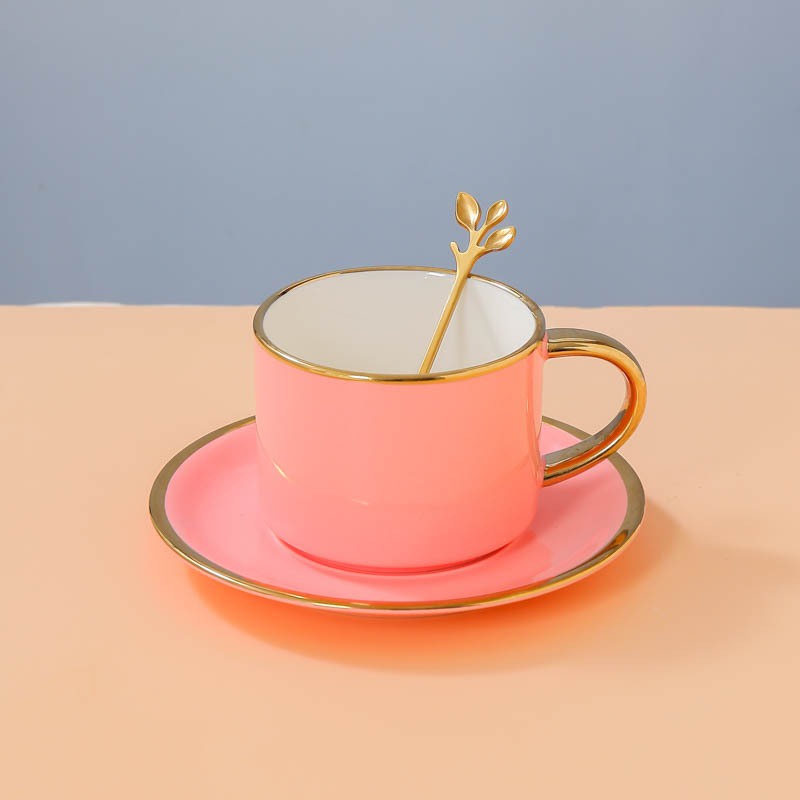 Jual CERAMIC TEA CUP ELEGANT/ GELAS KERAMIC GLOSSY LIST GOLD ELEGANT ...