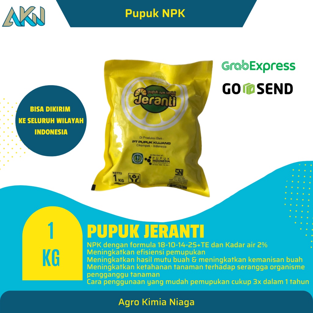 Jual Pupuk Npk Merk Jeranti 1 Kg Npk Tablet Untuk Bunga Sayur Dan