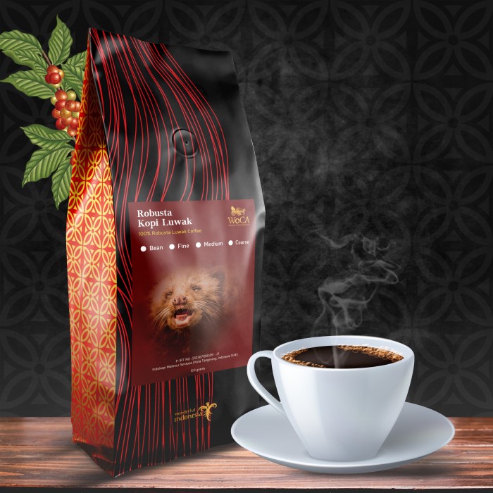 Jual kopi-biji- woca kopi luwak robusta 150 gram - biji -biji-kopi ...