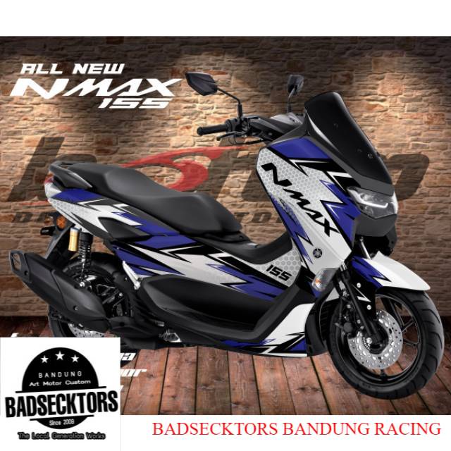 Jual Sticker decal full body Yamaha nmax all new putih biru variasi ...
