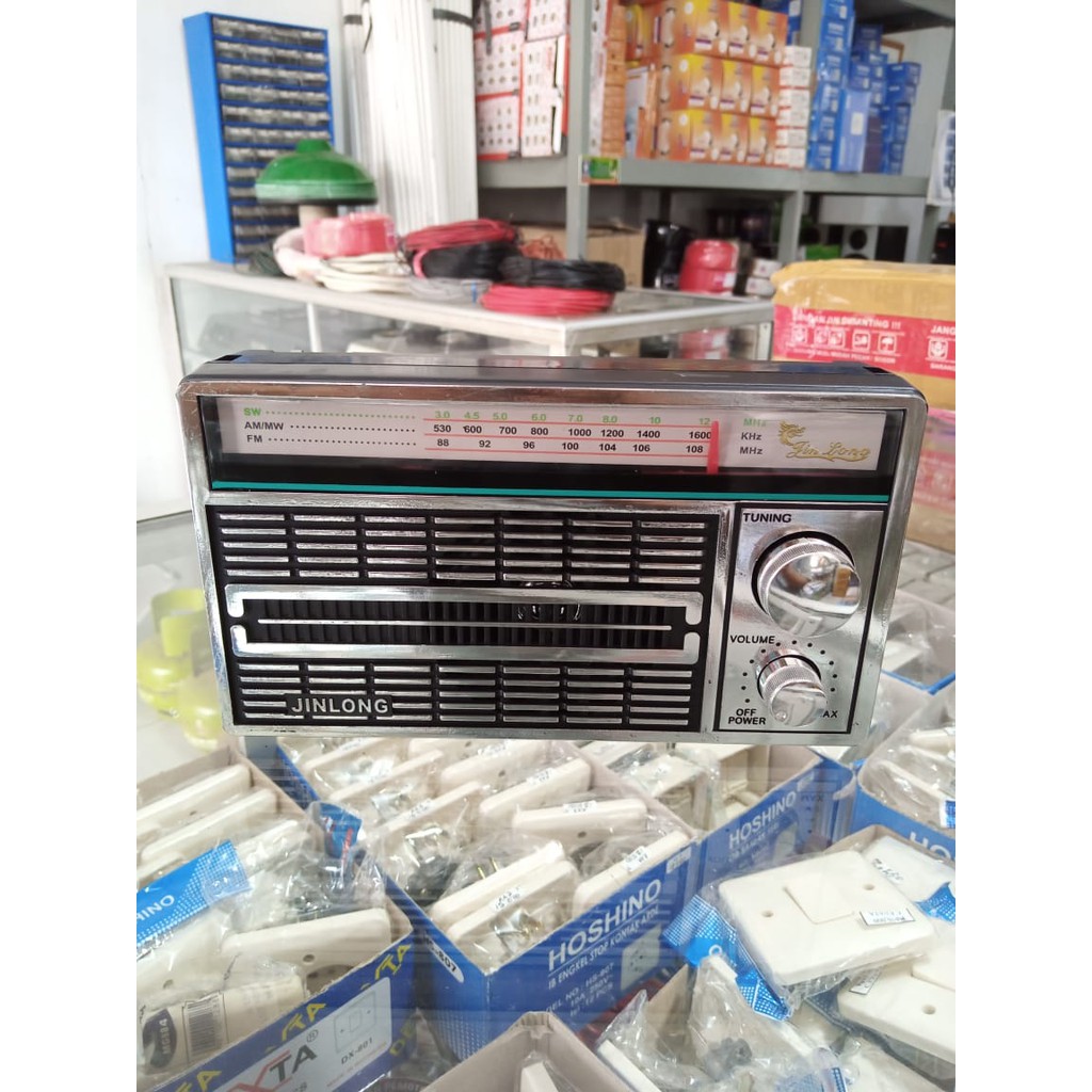 Jual RADIO JADUL PORTABLE 3 BAND FM - AM -SW AC/DC 4250 ANTIK JIN LONG ...