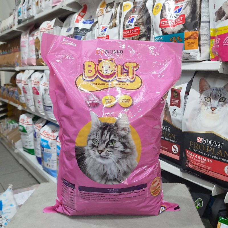 Jual MAKANAN KUCING BOLT SALMON KEMASAN 800Gr REPACK | Shopee Indonesia