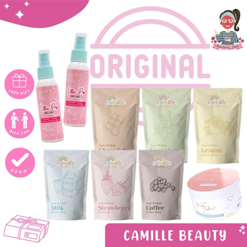 Jual [BUY 1 FREE GIFT] CAMILLE BEAUTY MASKER FACEMIST BODY SCRUB | Shopee Indonesia