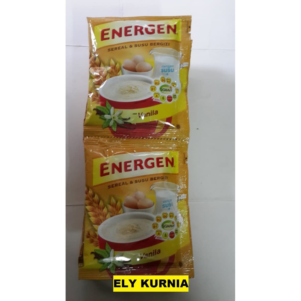 Jual Energen Rasa Vanila Pouch 10 Sachet @ 30 gr | Shopee Indonesia