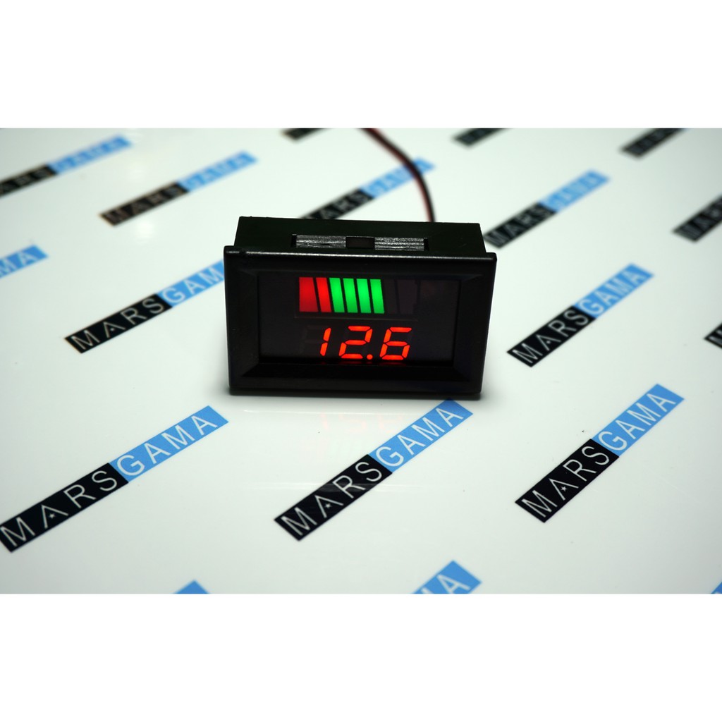 Jual Battery Level + Voltmeter Progress Bar Baterai Aki 12v Dual Display | Shopee Indonesia