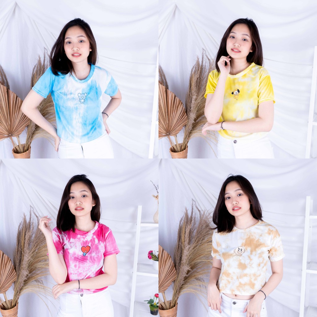 Jual Ohana - Tie Dye TSHIRT BTS Kaos Korean Kpop Karakter Korea ...