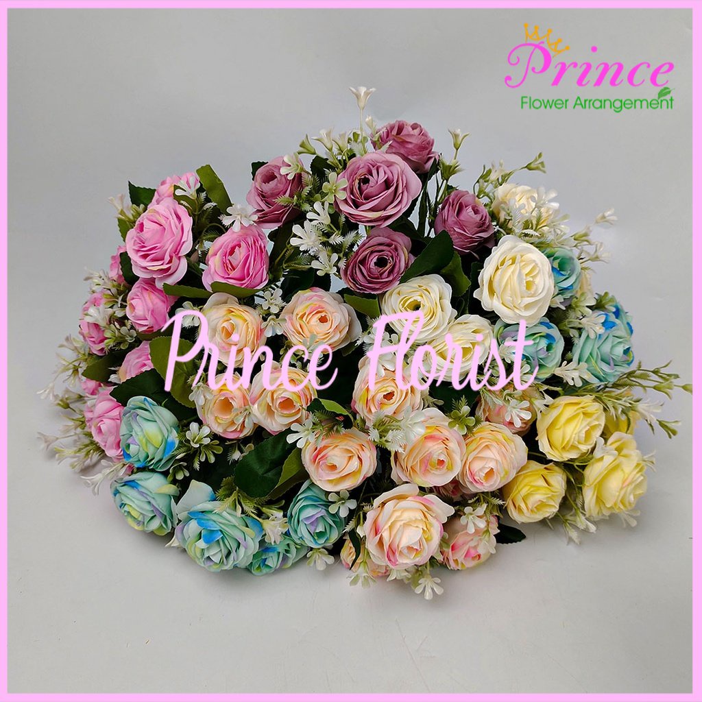 Jual Bunga Mawar Rose Sky Cabang 5 - artificial bunga mawar plastik ...