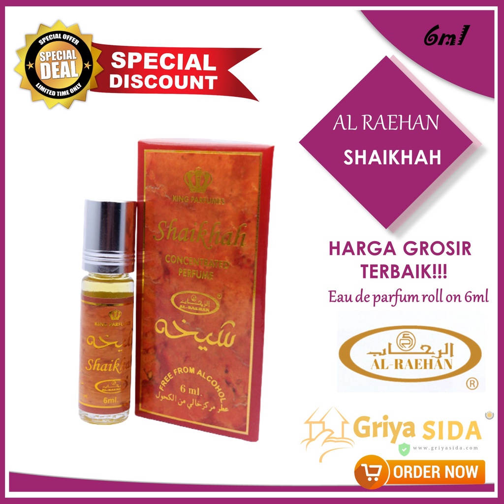 Jual Parfum Shaikhah 6ml alraehan minyak wangi saikhah al raehan mirip ...