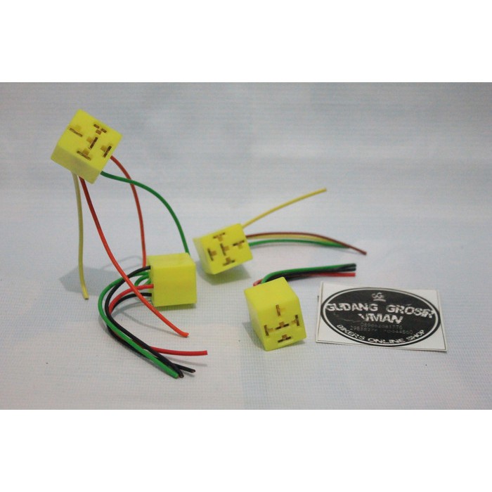 Jual Rumah Relay + Skun + Kabel 1Set / Tempat kaki Relay Motor/Mobil ...